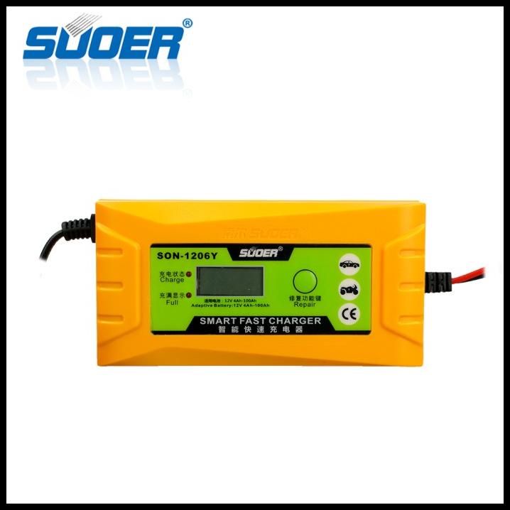 Jual Smart Fast Charger Aki 12V 6A Suoer Son-1206D Cas Aki Accu ...