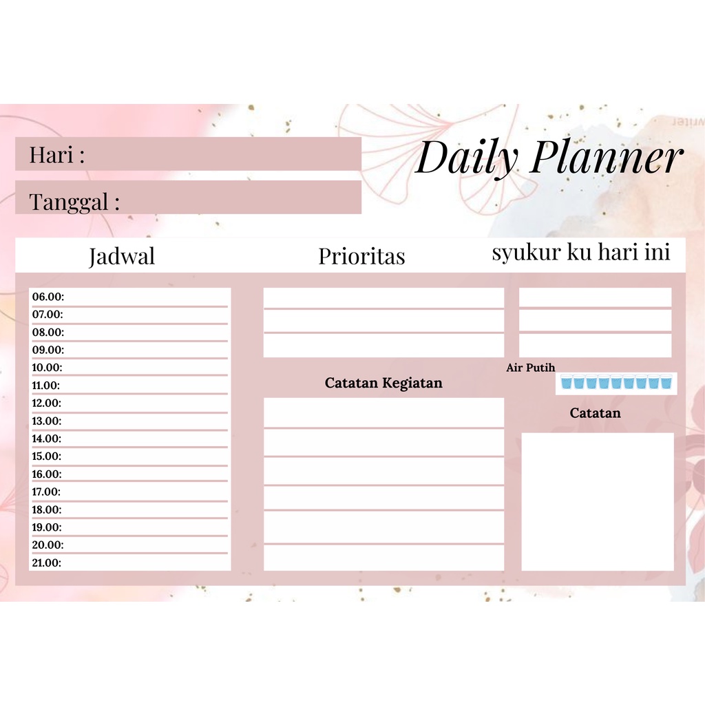 Jual Kertas Daily Planner Perancanaan Kegiatan Harian | Shopee Indonesia