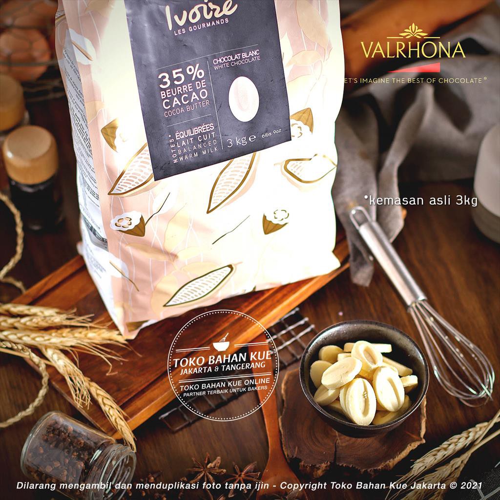 Jual Valrhona White Chocolate IVOIRE 35% 250gr Couverture Coklat Putih ...