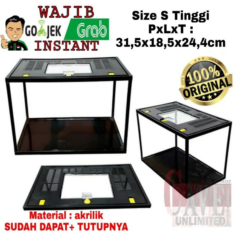 Jual Terrarium gex nikita S tinggi kandang reptile + tutup | Shopee Indonesia