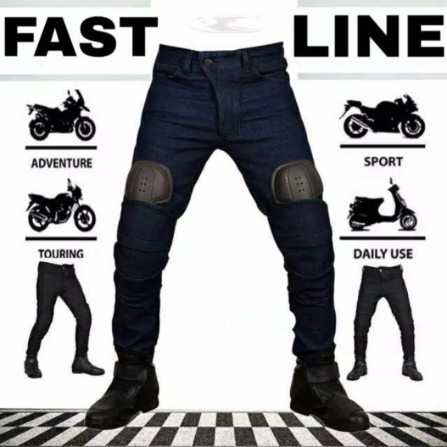 Jual Celana Biker Jeans Riding Motor Touring Bikers Slim Fit Bonus 2 ...