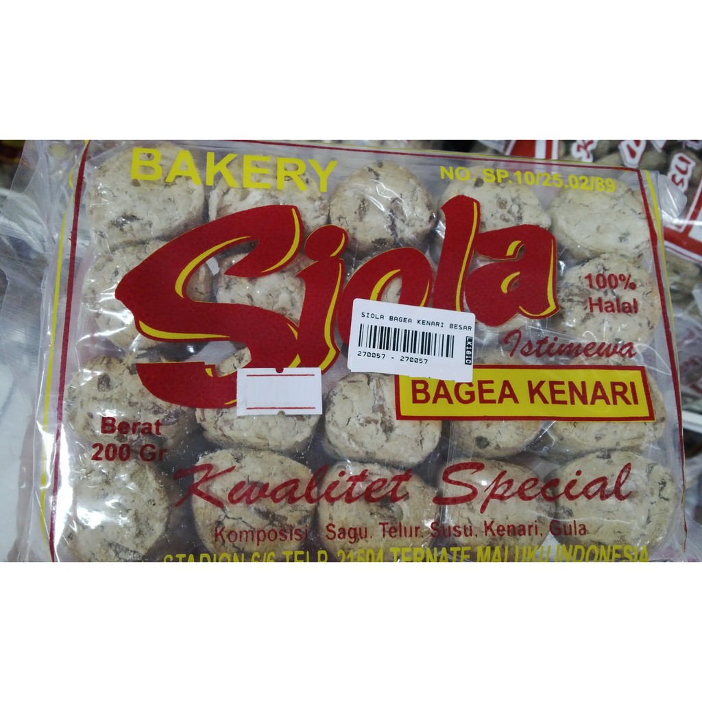 Jual Siola Bagea Kenari Merah Kuning 200 gr - Ole - Ole / Jajanan ...