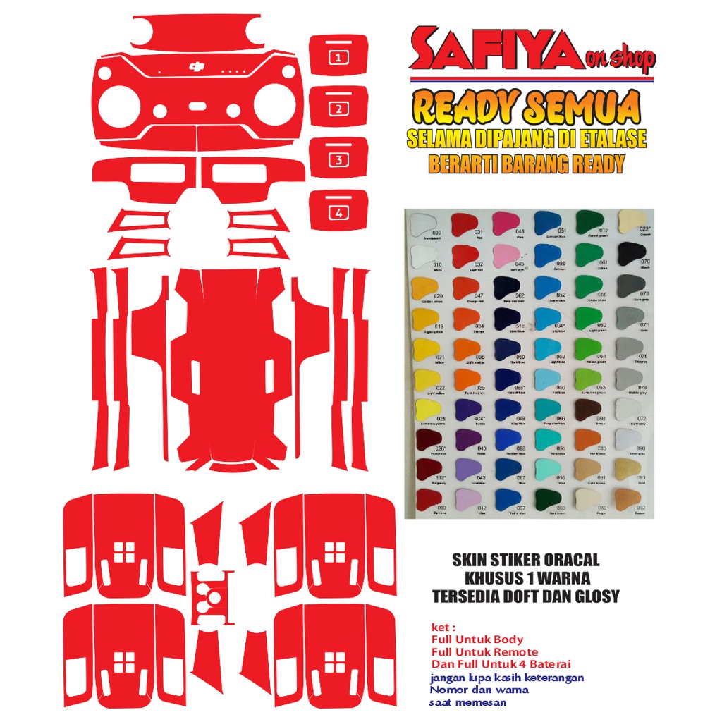 Jual STIKER SKIN BAHAN ORACAL 651 GLOSY/DOFT | Shopee Indonesia