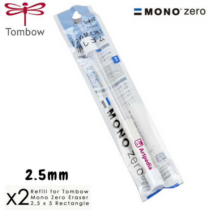 Jual Tombow Mono Zero Eraser 2,5 x 5 Rectangle (Refill) / Monozero 2 ...