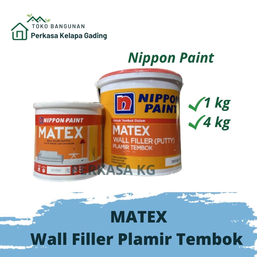 Jual Plamir Matex Wall Filler Tembok Nippon Paint 1Kg | Shopee Indonesia