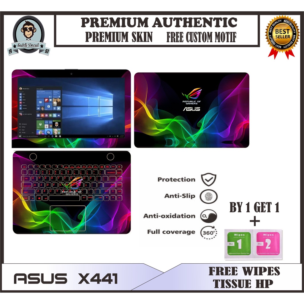 Jual STIKER // GARSKIN LAPTOP ASUS X441 FULL BODY MOTIF BISA CUSTOM ...