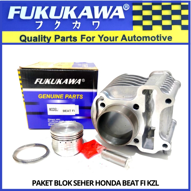 Jual Paket Blok Seher Komplit Plus Piston Kit Honda Beat Fi KZL Original Fukukawa | Shopee Indonesia