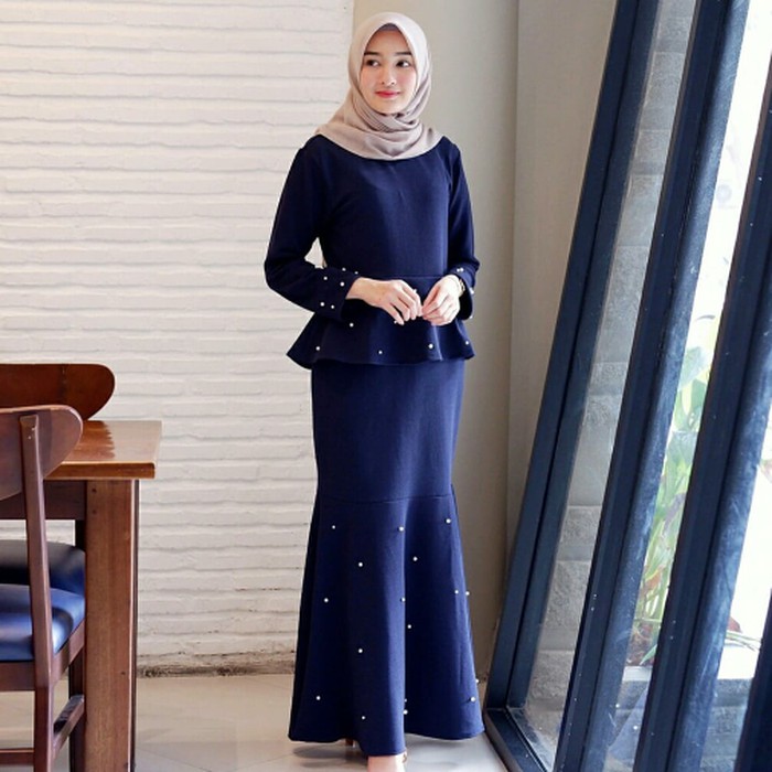Jual PanPanHijab Mermaid Gamis Mutiara Dress Hijab | Shopee Indonesia
