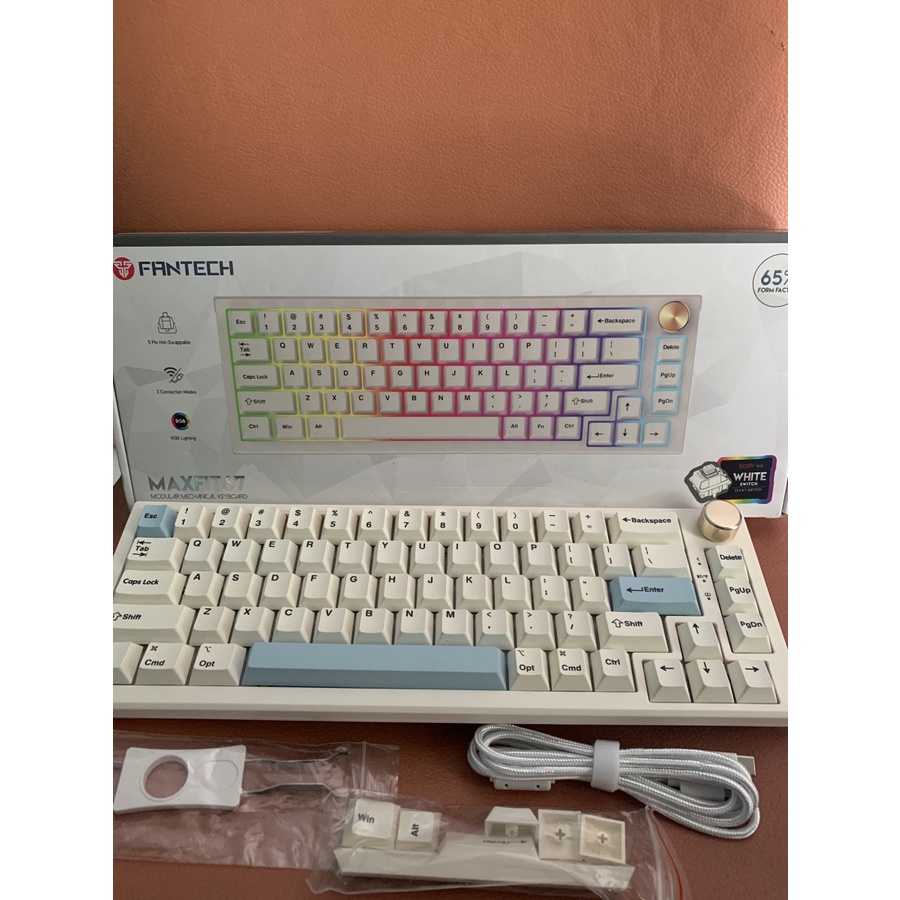 Jual Wireless Mechanical Keyboard Fantech MAXFIT67 - White Kailh Box ...