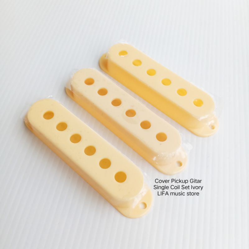 Jual Cover Pickup Gitar Single Coil Set Ivory isi 3 pcs | Shopee Indonesia