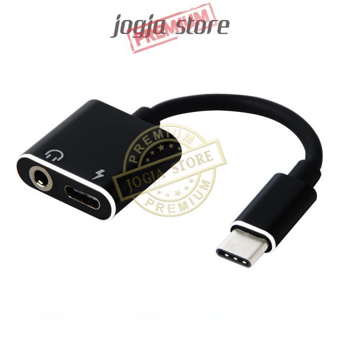 Jual Converter Headset HP USB Type C to Jack AUX 3.5mm with Charger ...