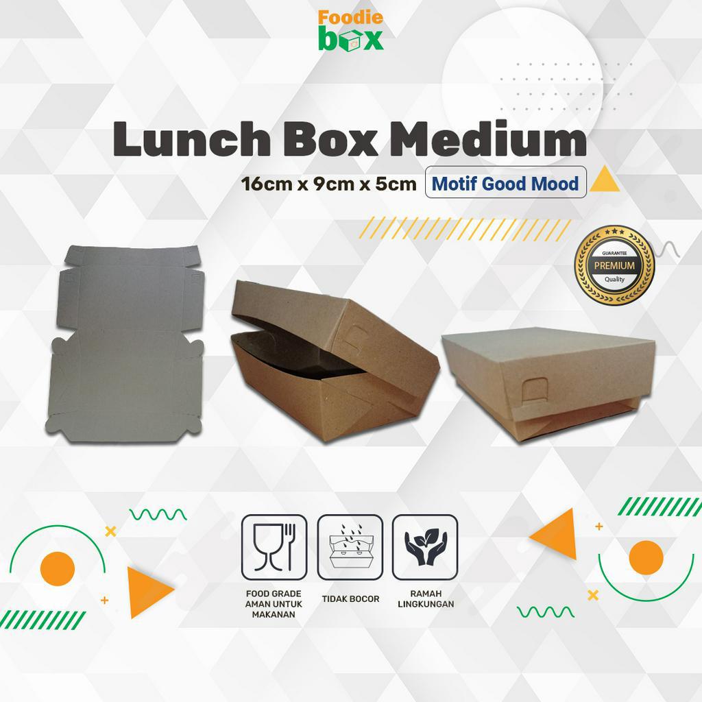 Jual Paper Lunch Box Kraft Medium | Lunch Box Rakit | Kraft Box ...