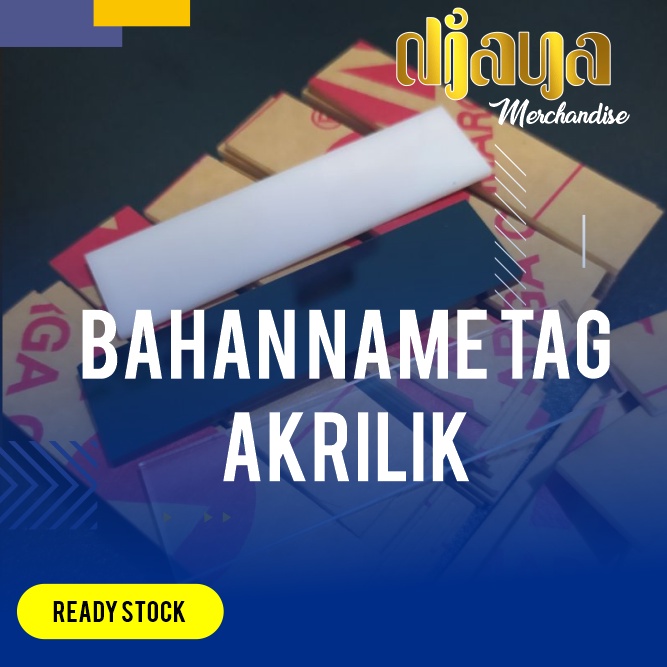 Jual Bahan Name Tag Akrilik 2mm / 2 x 8 cm / Presisi Rapi di cutting ...
