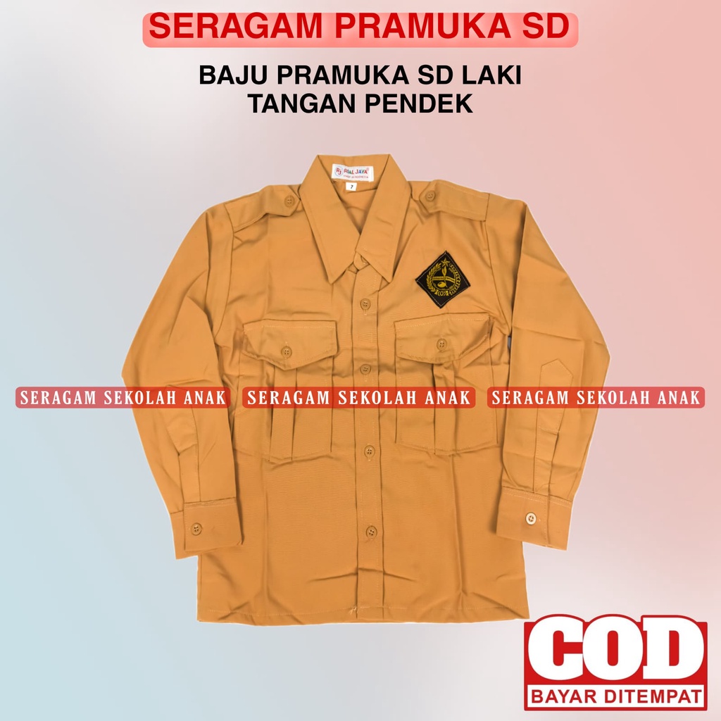 Jual Baju Pramuka laki Lengan Panjang Seragam Sekolah SD SMP SMA Pramuka Penggalang | Shopee ...