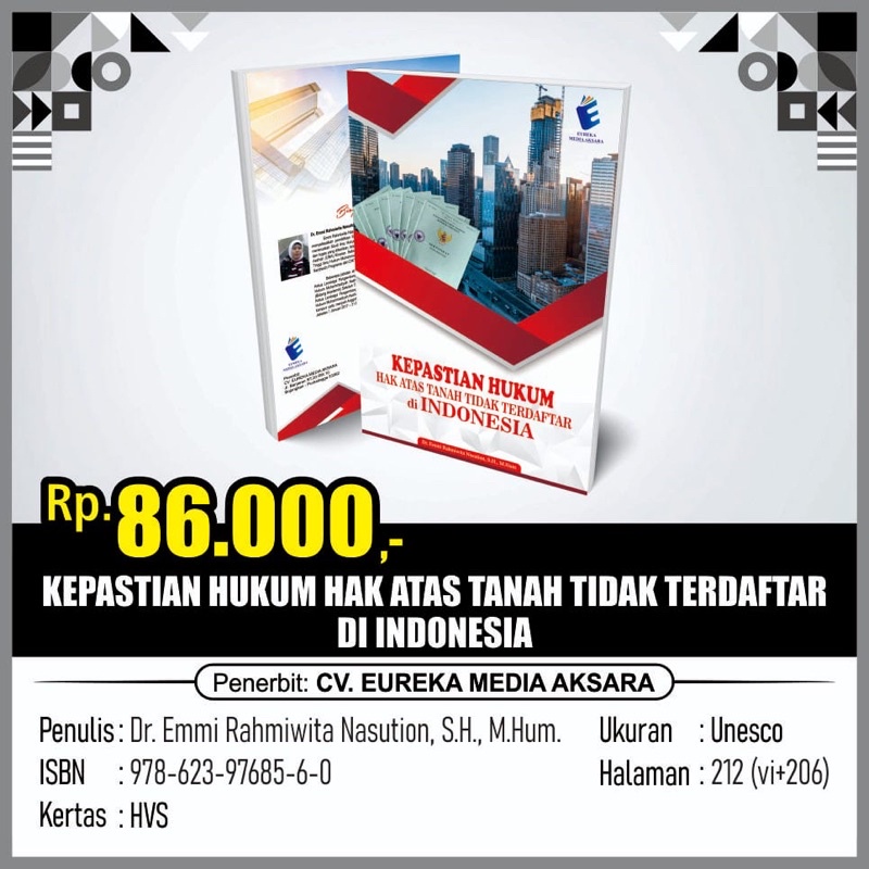Jual BUKU KEPASTIAN HUKUM HAK ATAS TANAH TIDAK TERDAFTAR DI INDONESIA EMMI RAHMIWITA NASUTION ...