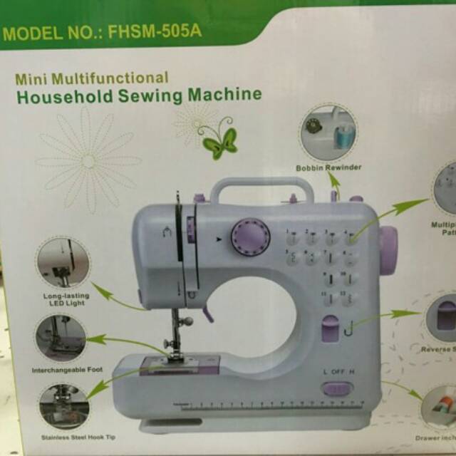 Jual Mesin Jahit Model FHSM 505 A ( Dus Hijau Putih ) | Shopee Indonesia