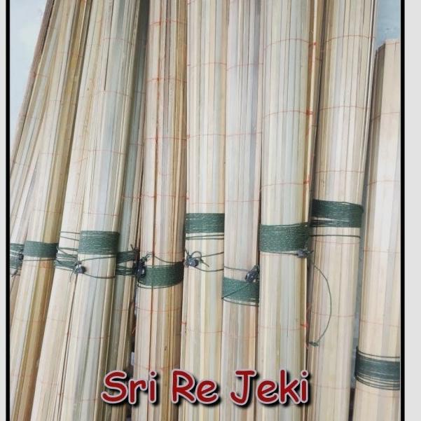 Jual Tirai Bambu 2,5 X 2 M (Sudah Katrol) Tinggal Pasang Kerai Krei ...