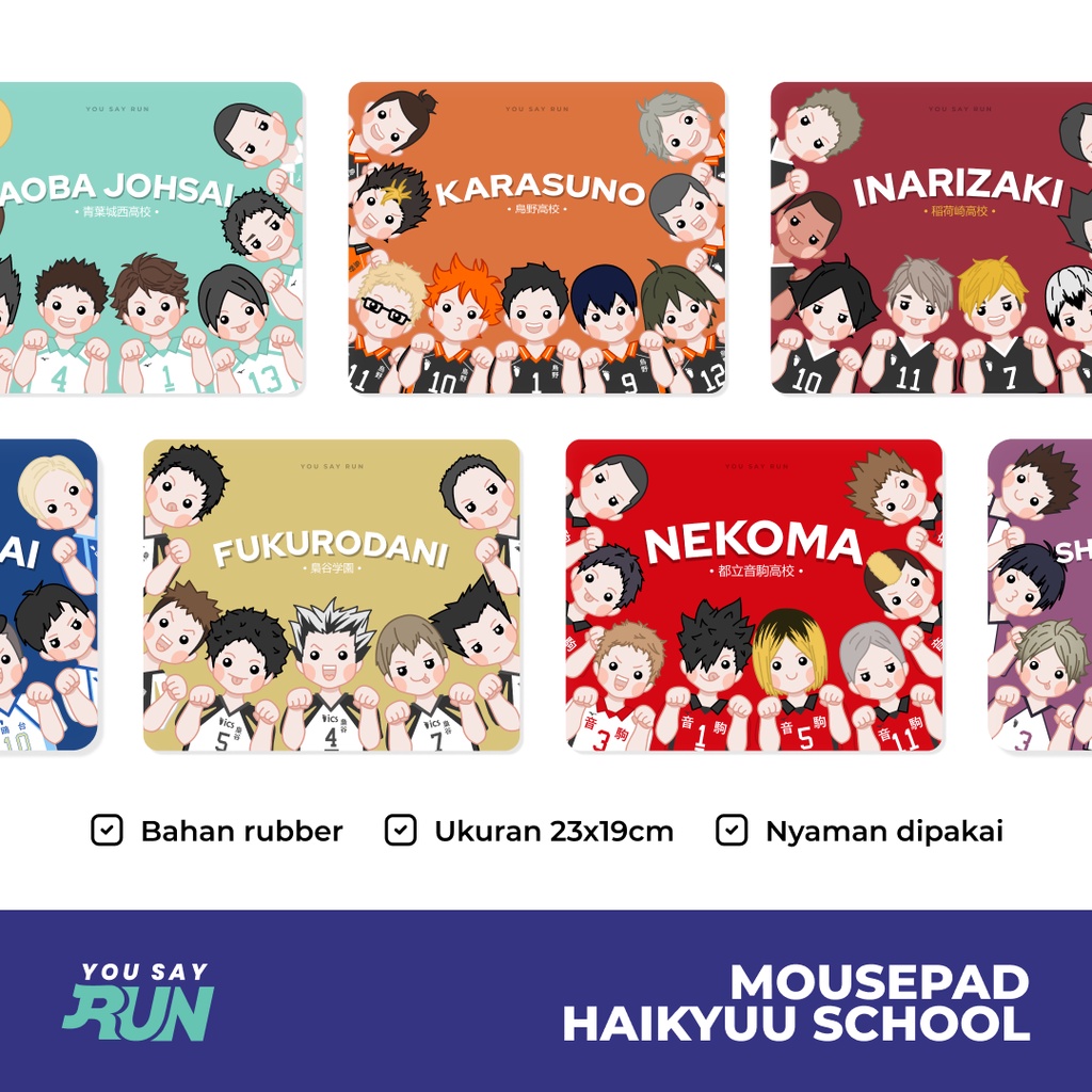 Jual Mousepad Haikyuu School mouse pad | Shopee Indonesia