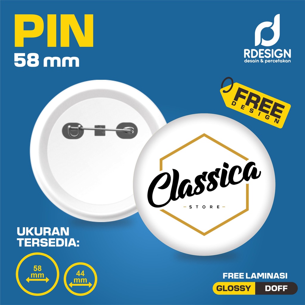 Jual PIN BROSS SATUAN UKURAN 58MM | Shopee Indonesia