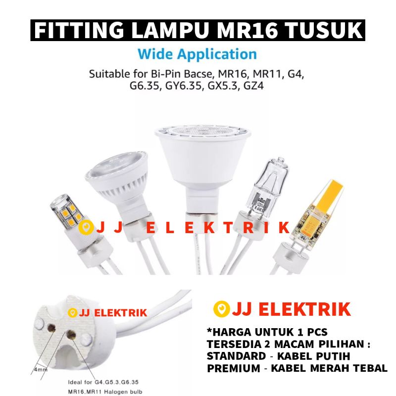 Jual Fitting MR16 Lampu LED Kaki 2 Dua Tusuk | Shopee Indonesia