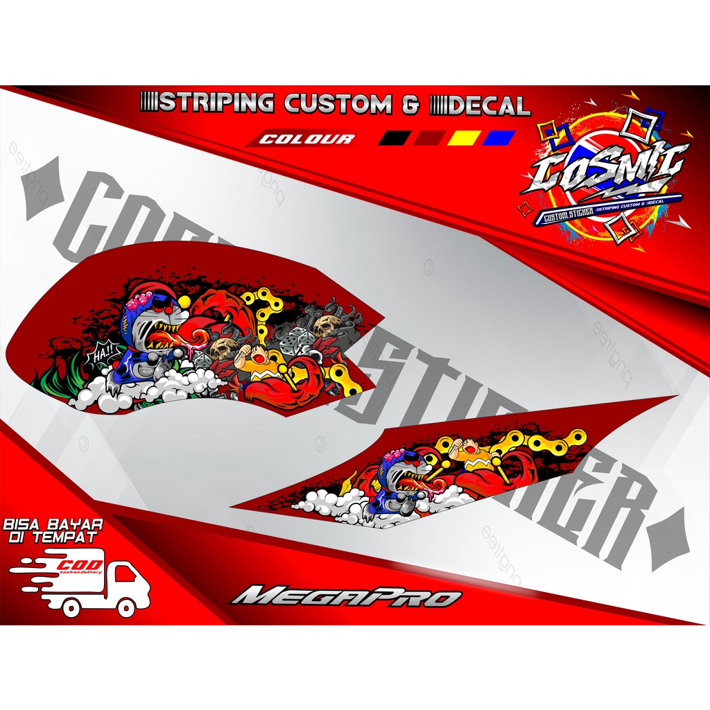 Jual STIKER MEGAPRO HEREX STRIPING DECAL VARIASI MP PRIMUS DORAEMON ...
