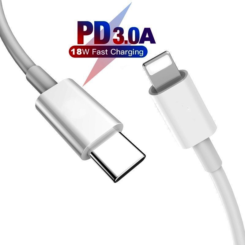 Jual Kabel Charger USB Type C To Lightning 1 Meter -1636 - White ...