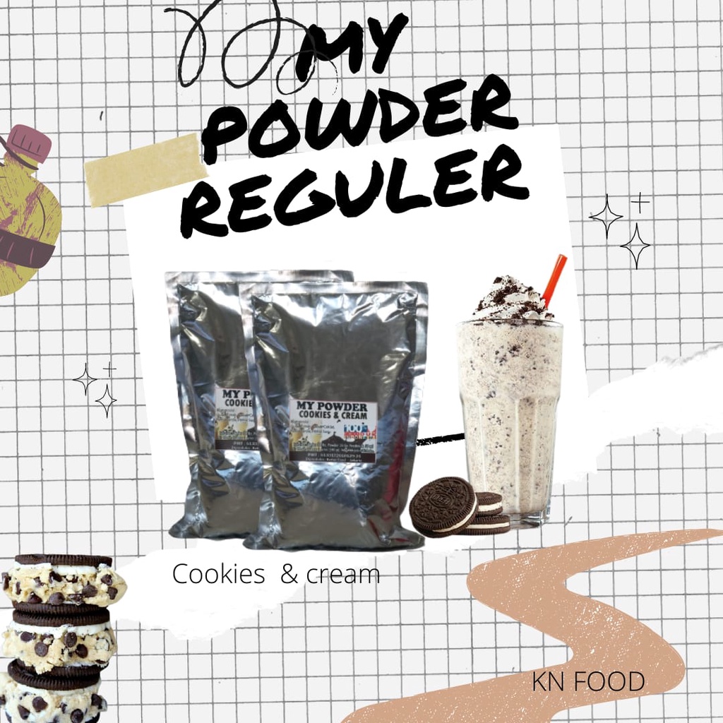 Jual My powder COOKIES AND CREAM powder 1 KG Bubuk minuman drink powder ...