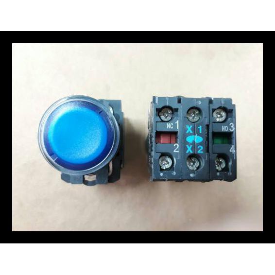 Jual Schneider Push Button Lamp Biru Plastik Xb5Aw36B5 Xb5Aw36G5 ...