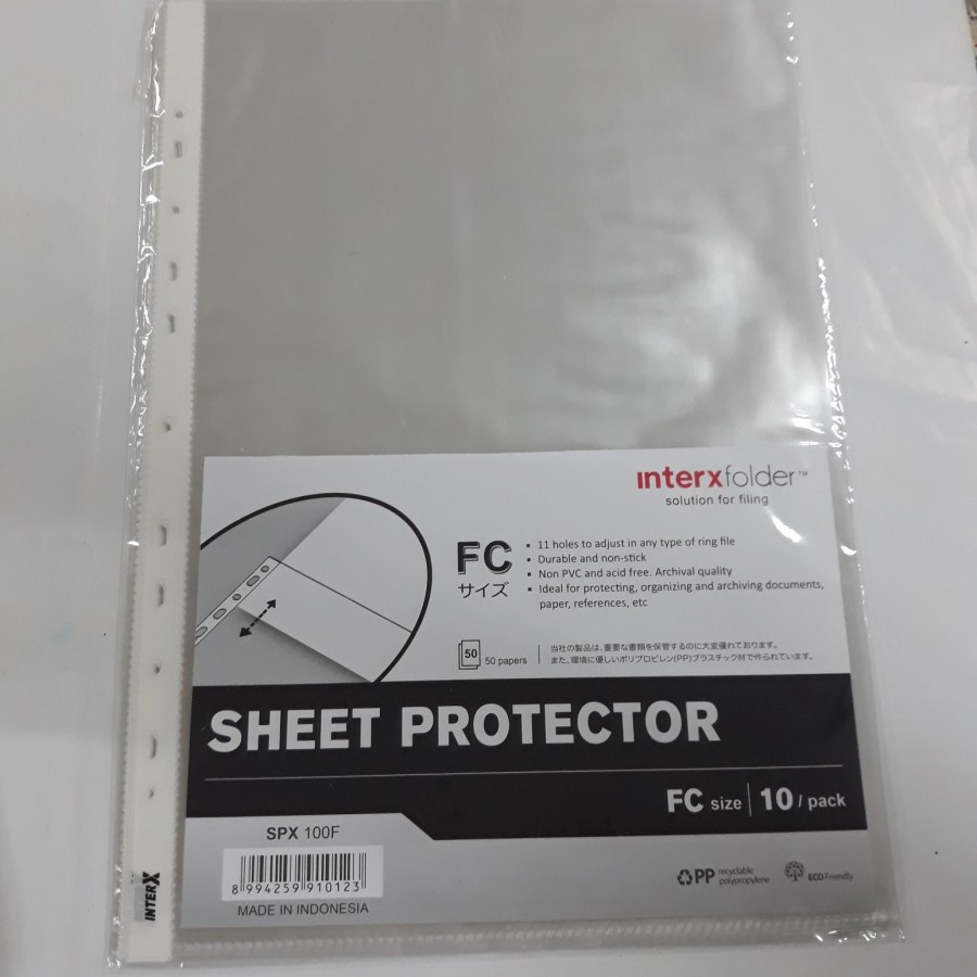 Jual Sheet protector folio Inter X / PP pocket folio | Shopee Indonesia Jual Sheet protector folio Inter X / PP pocket folio | Shopee Indonesia