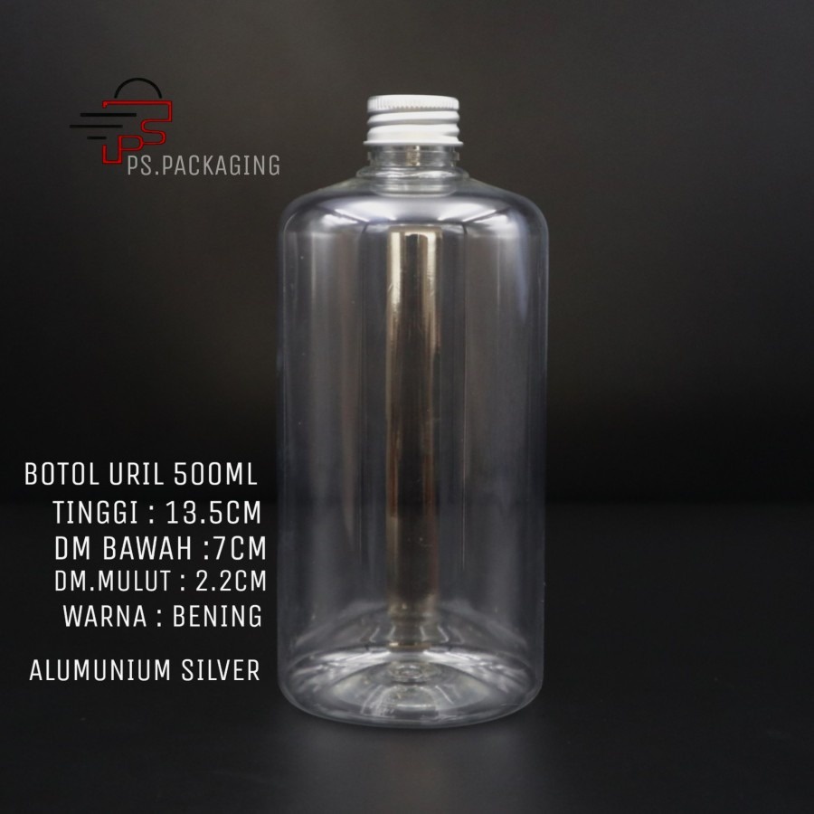 Jual Botol Ulir 500Ml Natural Pet/Botol Plastik/Botol Minuman/Tutup ...