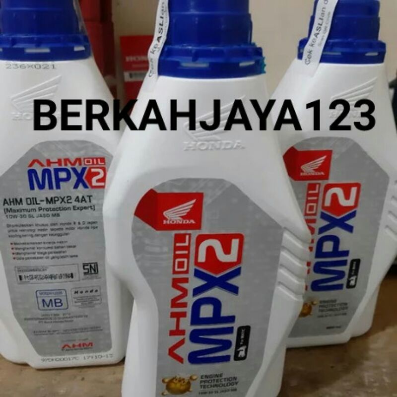 Jual Oli MPX2 800 ml AHM Oil Matic MPX 2 0.8L ORIGINAL AHM | Shopee ...