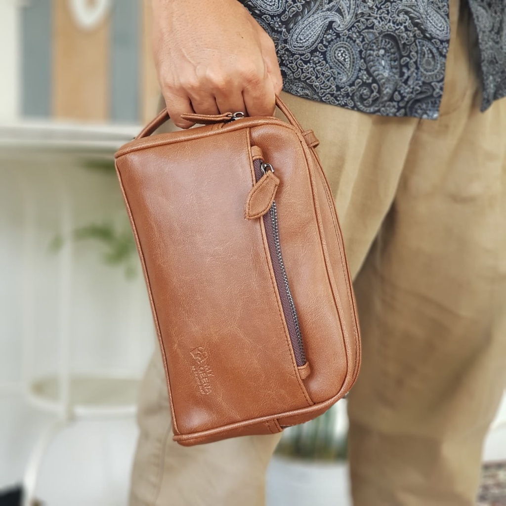 Jual Handbag pria tas tangan cowok kulit kekinian - Rama My Qeena ...