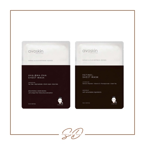 Jual Avoskin AHA BHA PHA Retinol Sheet Mask Miraculous Refining Retinol ...