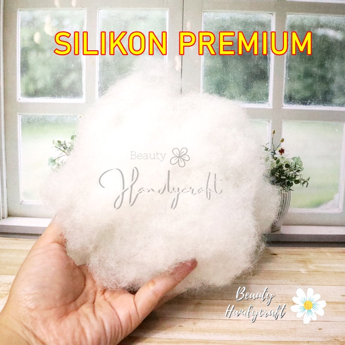 Jual Dakron [1/4 kg] silikon bahan isian boneka/ dekor awan PUTIH ...