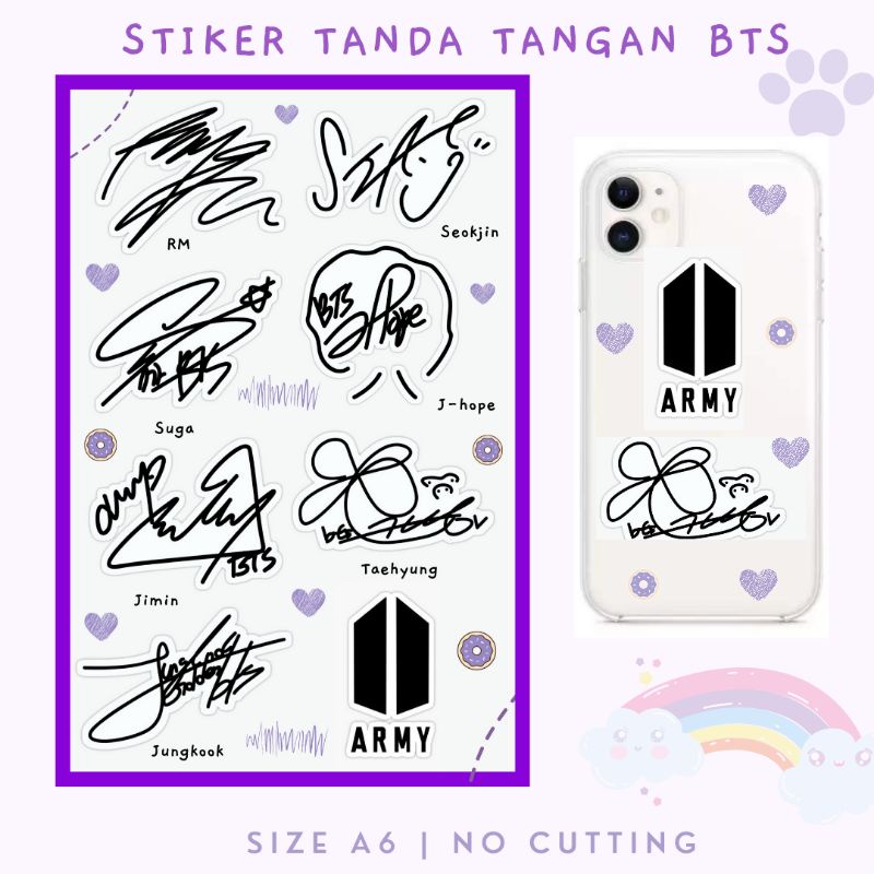 Jual STICKER TANDA TANGAN BTS TTD KPOP BTS SIGNATURE | Shopee Indonesia
