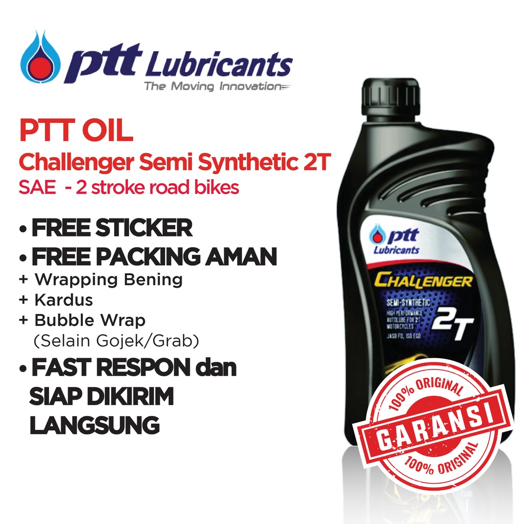 Jual PTT Lubricants Oli Samping Challenger Semi Synthetic 2T - 1L ...
