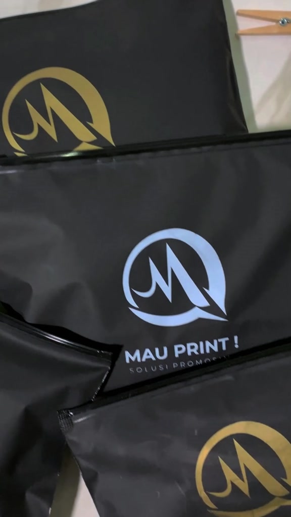 Jual Zipper Storage Bag Hitam Matte Custom sablon Kantong Plastik ...