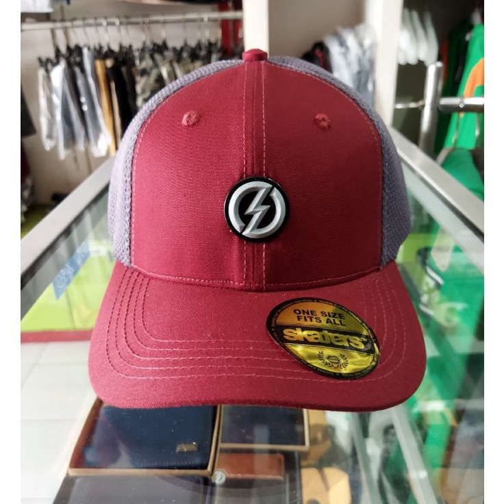 Jual TOPI SKATERS BUILT UP 75 PIN LOGO GREY | Shopee Indonesia
