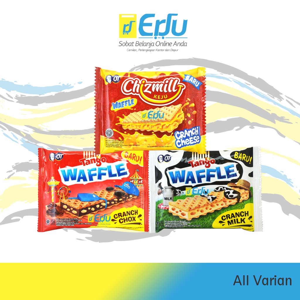 Jual VARIAN Tango Waffle Kue Wafer Rasa Coklat Keju Susu Kemasan Sachet ...
