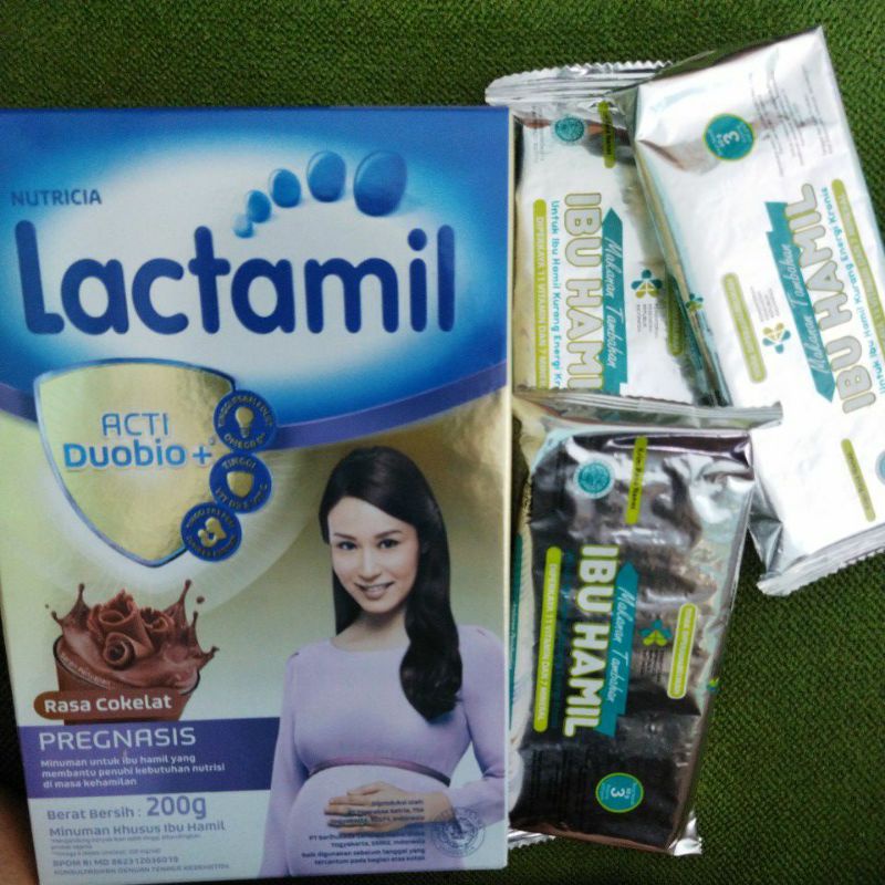 Jual Lactamil pregnasis rasa coklat 200gr + free makanan tambahan ibu ...
