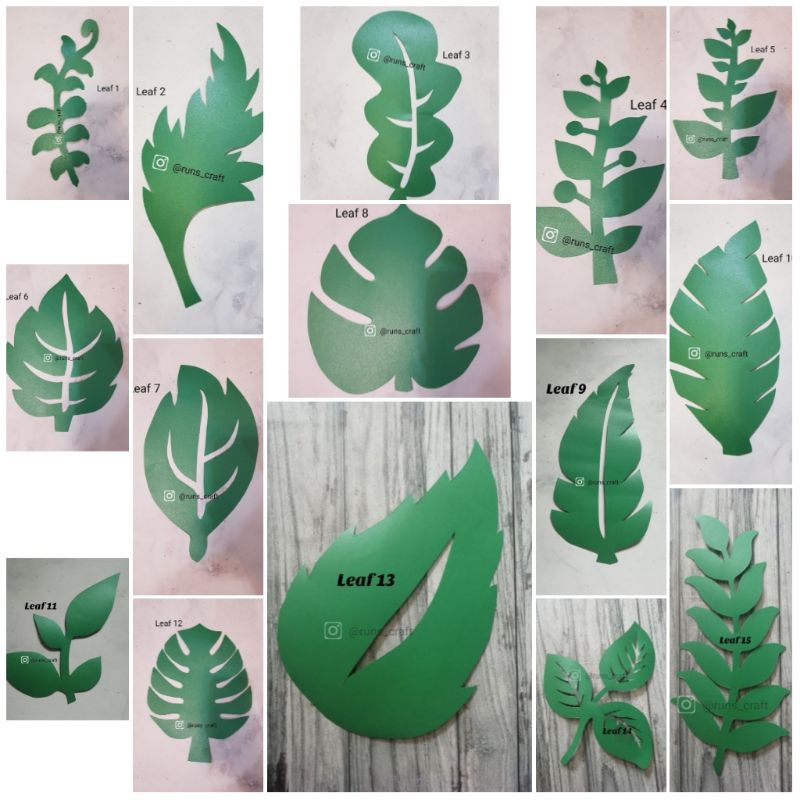 Jual Pola Daun Paper Flower Hijau Hiasan Dinding | Shopee Indonesia