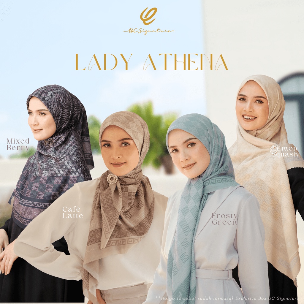 Jual UC Signature - Lady Athena Monochrome Series Hijab - Print Naila Premium Voile Lasercut ...