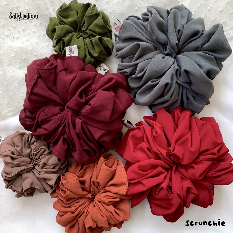 Jual BUY 1 GET 1 FREE KUNCIR RAMBUT CEPOL JUMBO MIDI BIG Scrunchie ...