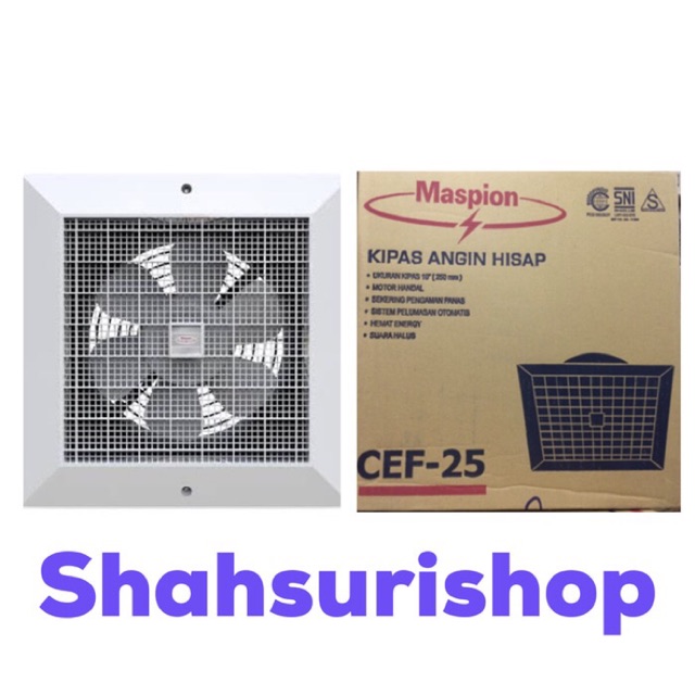 Jual EXHAUST FAN CEILING KIPAS ANGIN HISAP MASPION CEF 25 PLAFON 10 ...