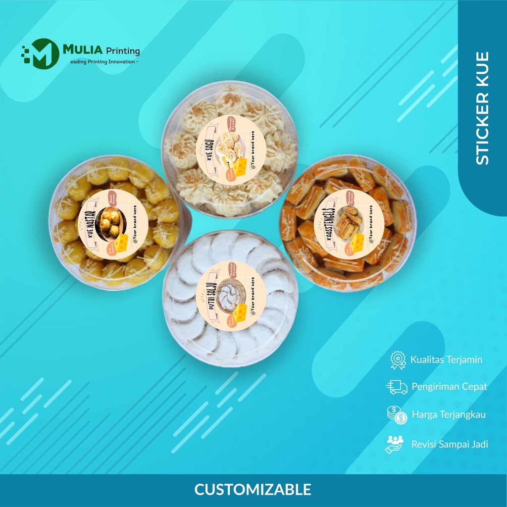 Jual Cetak Stiker Label Kue / Sticker Bahan Chromo - MULIA PRINTING ...