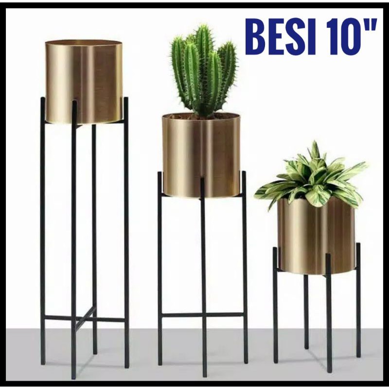 Jual Rak Bunga Besi Tanaman hias minimalis bertingkat 3 Dudukan ...
