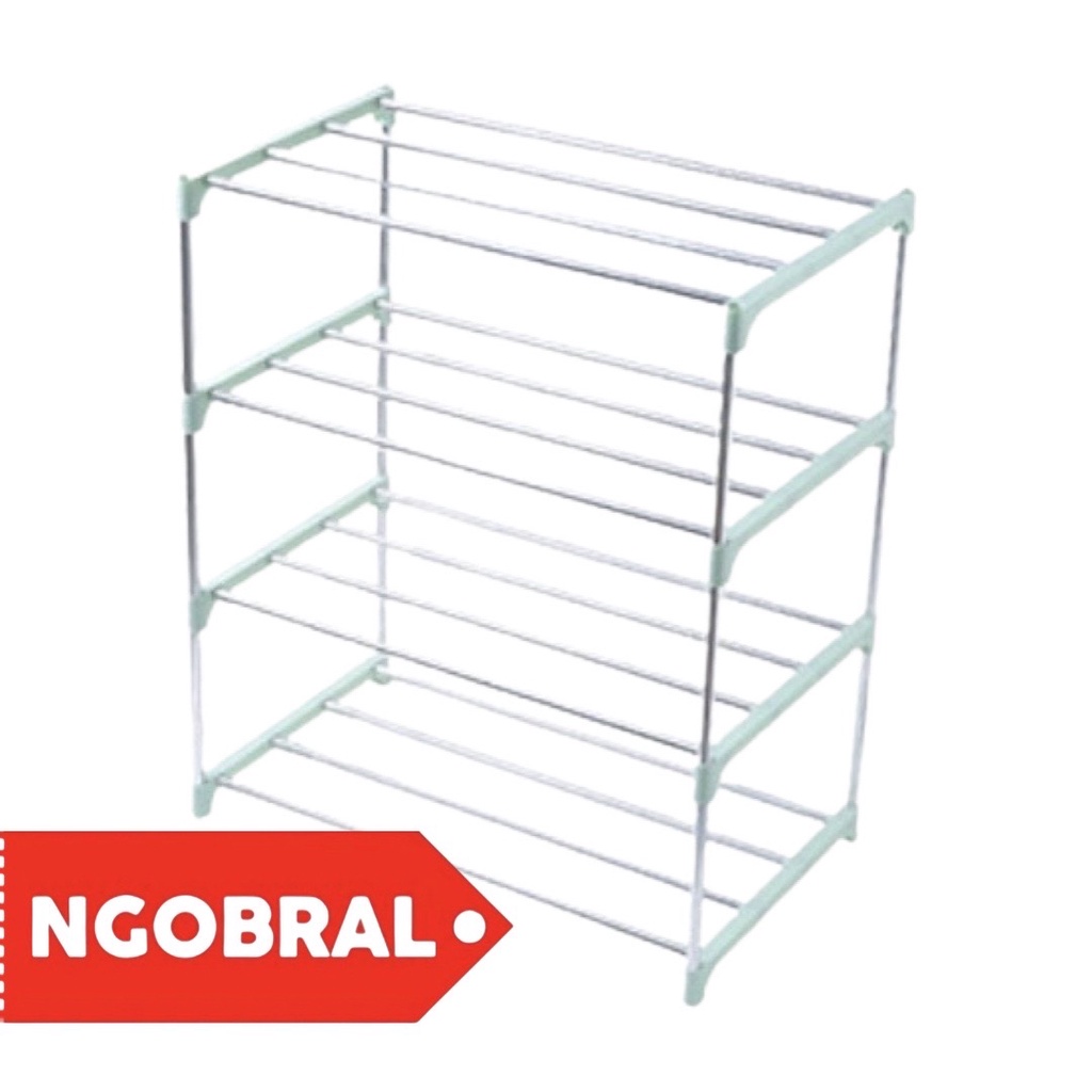 Jual Rak Sepatu Praktis 4 Susun MURAH OBRAL STAINLESS Bongkar Pasang ...