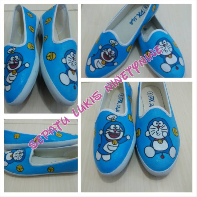 Jual sepatu lukis doraemon | Shopee Indonesia