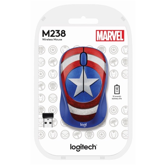 Jual Logitech Mouse M238 Wireless OriginaL (Marvel Collection) | Shopee ...
