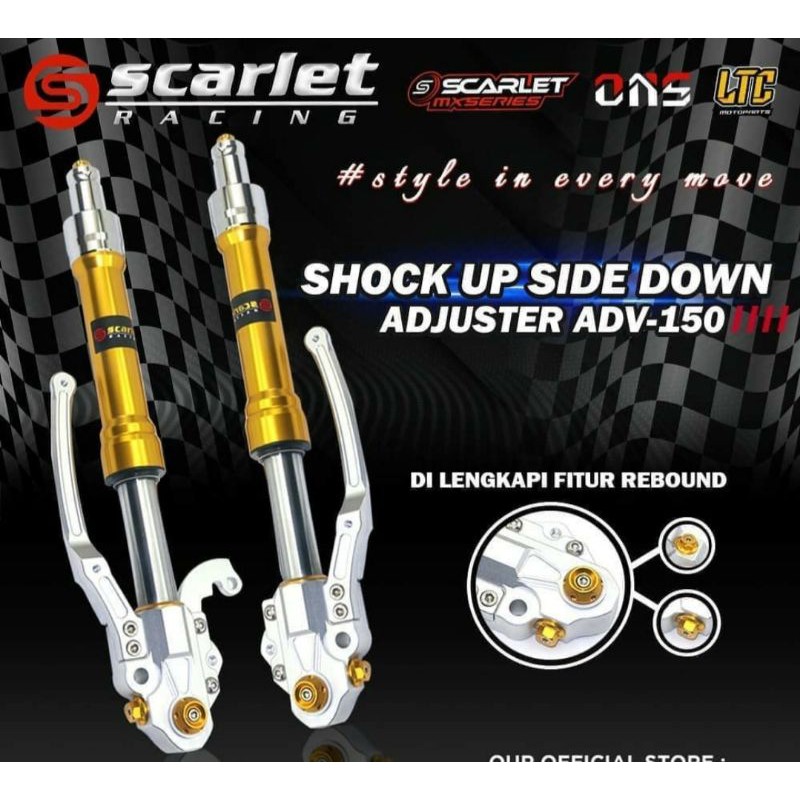 Jual SHOCK UP SIDE DOWN SCARLET HONDA ADV 150 / SHOCK DEPAN UPSIDE-DOWN ...